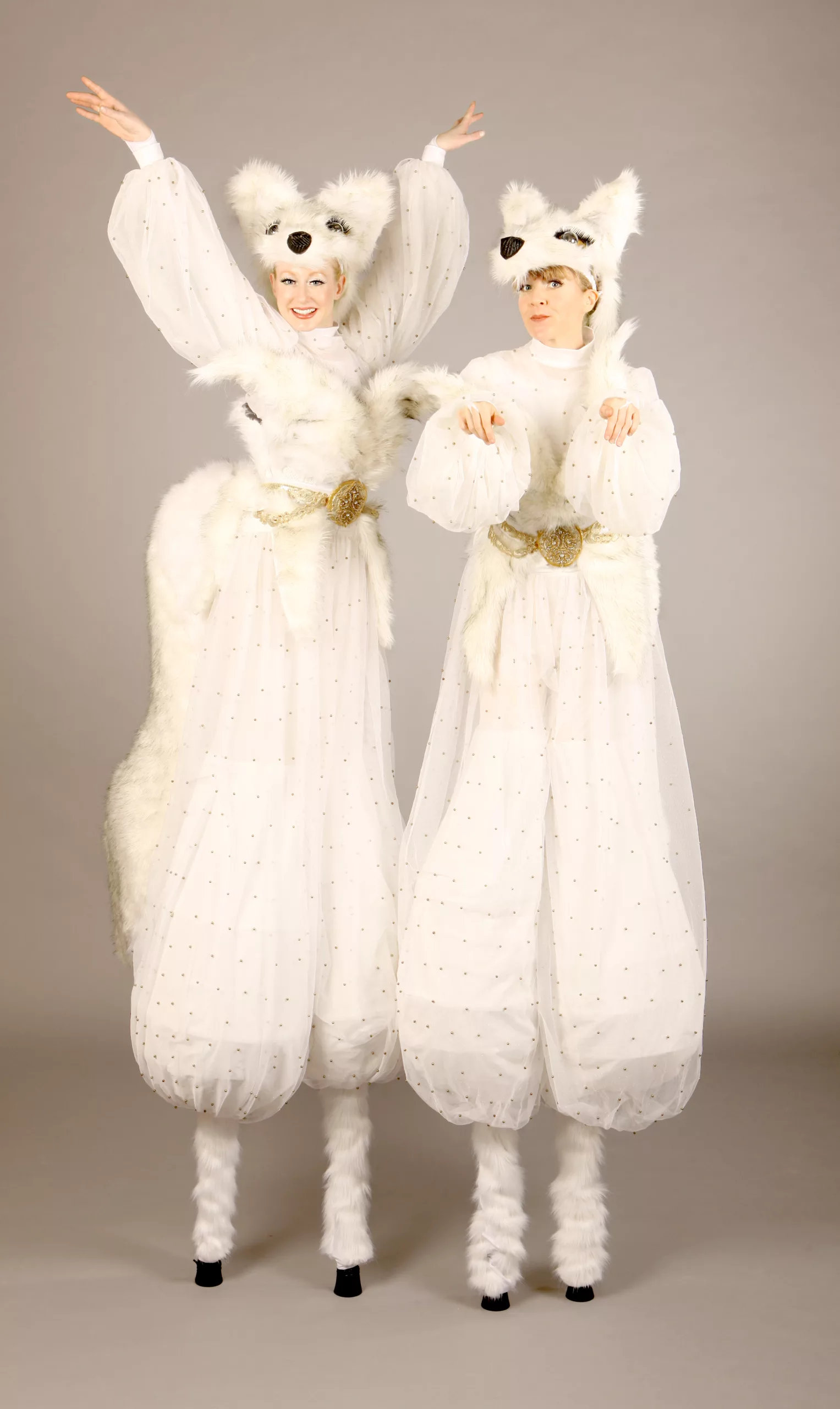 Snow Fox Stilt Walkers - RubyLemon